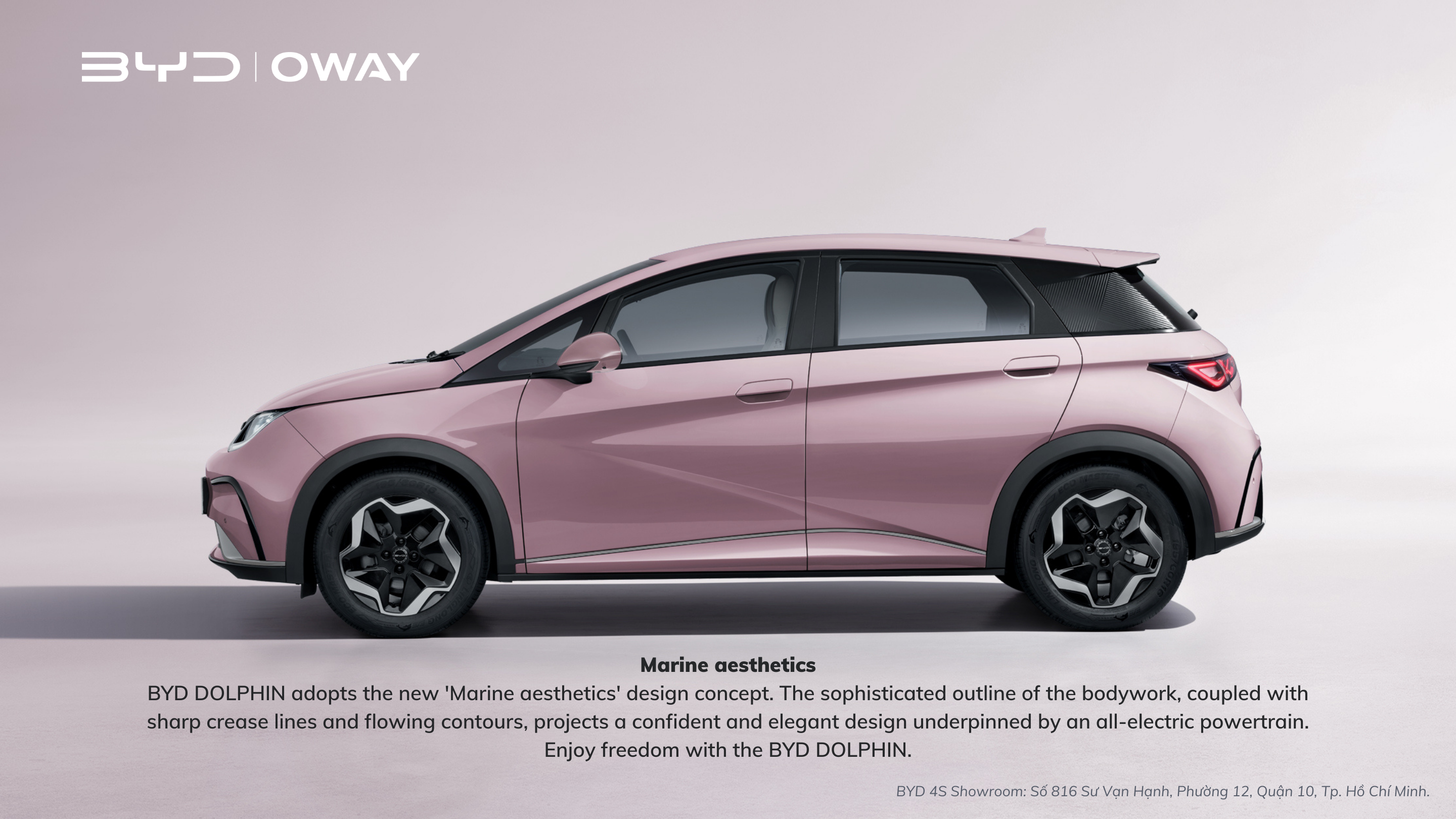 BYD Dolphin - Coral Pink | BYD Auto - BYD Việt Nam - BYD Oway Sài Gòn